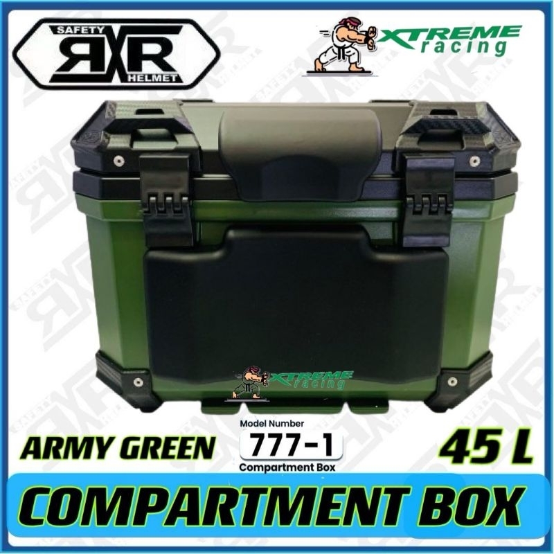 Compartment Box Helmet Box TOP BOX With Back Cushion For Motorcycle 45 ...
