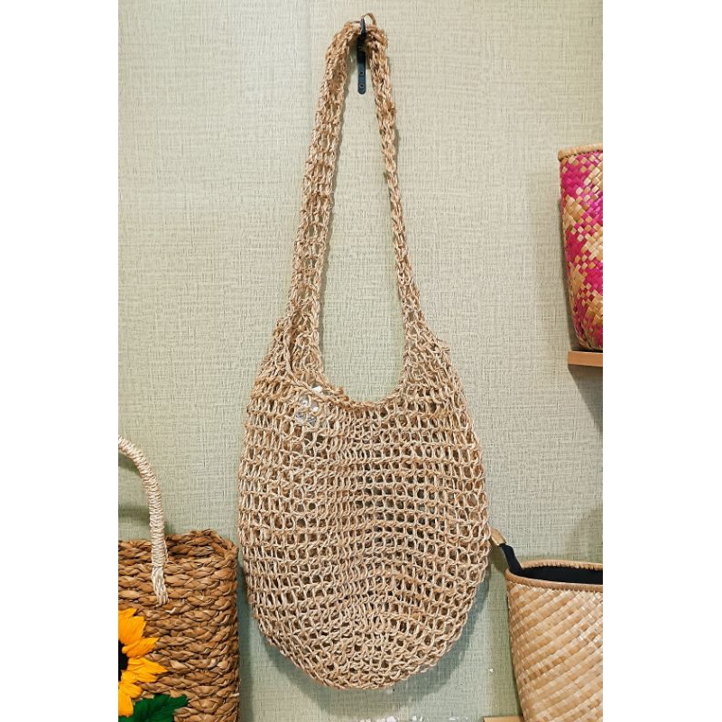 Abaca hobo bag foldable beach bag boho look | Shopee Philippines