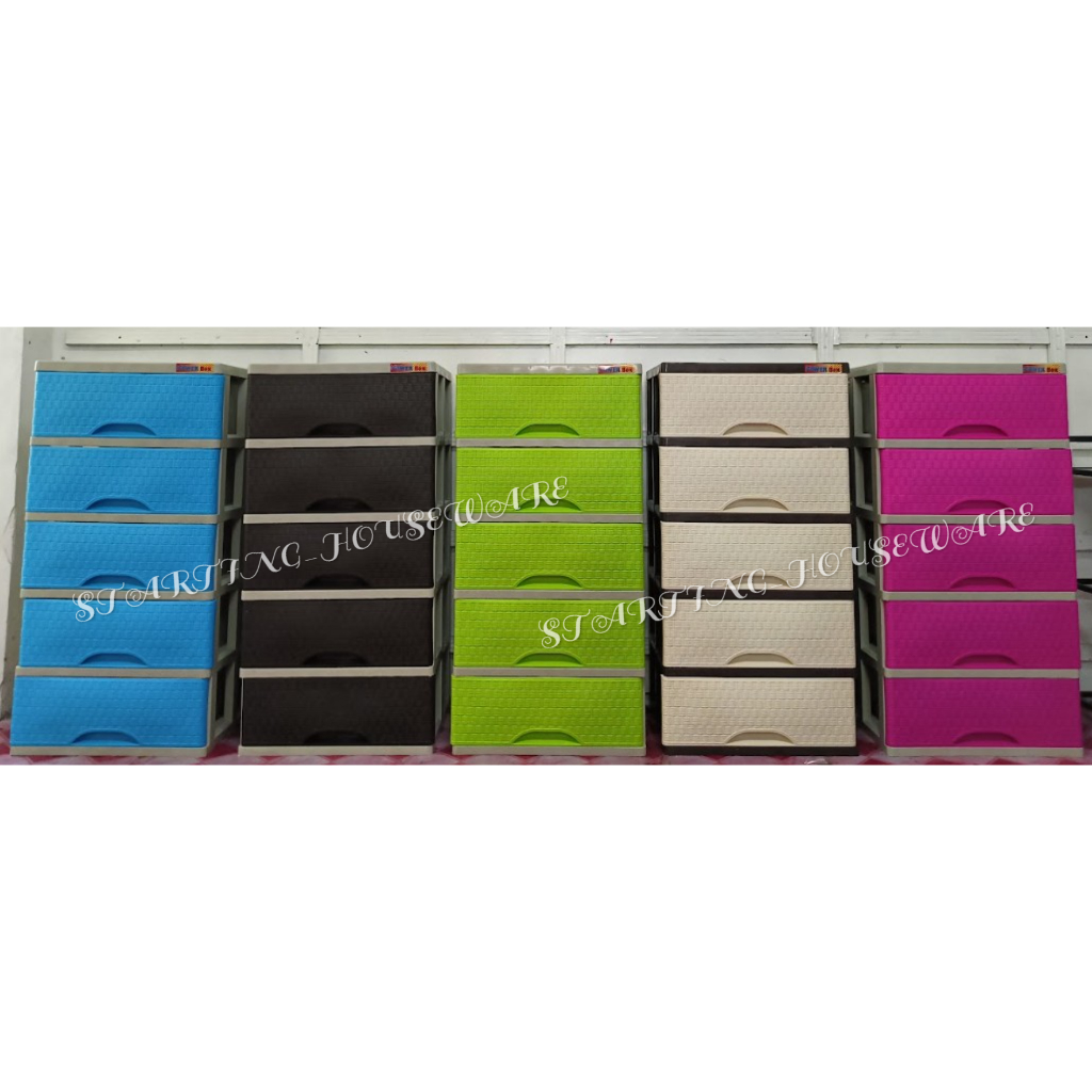 RATTAN UNI-LUCKY DRAWER 5 LAYER POWER BOX RATTAN #298-5L | Shopee ...