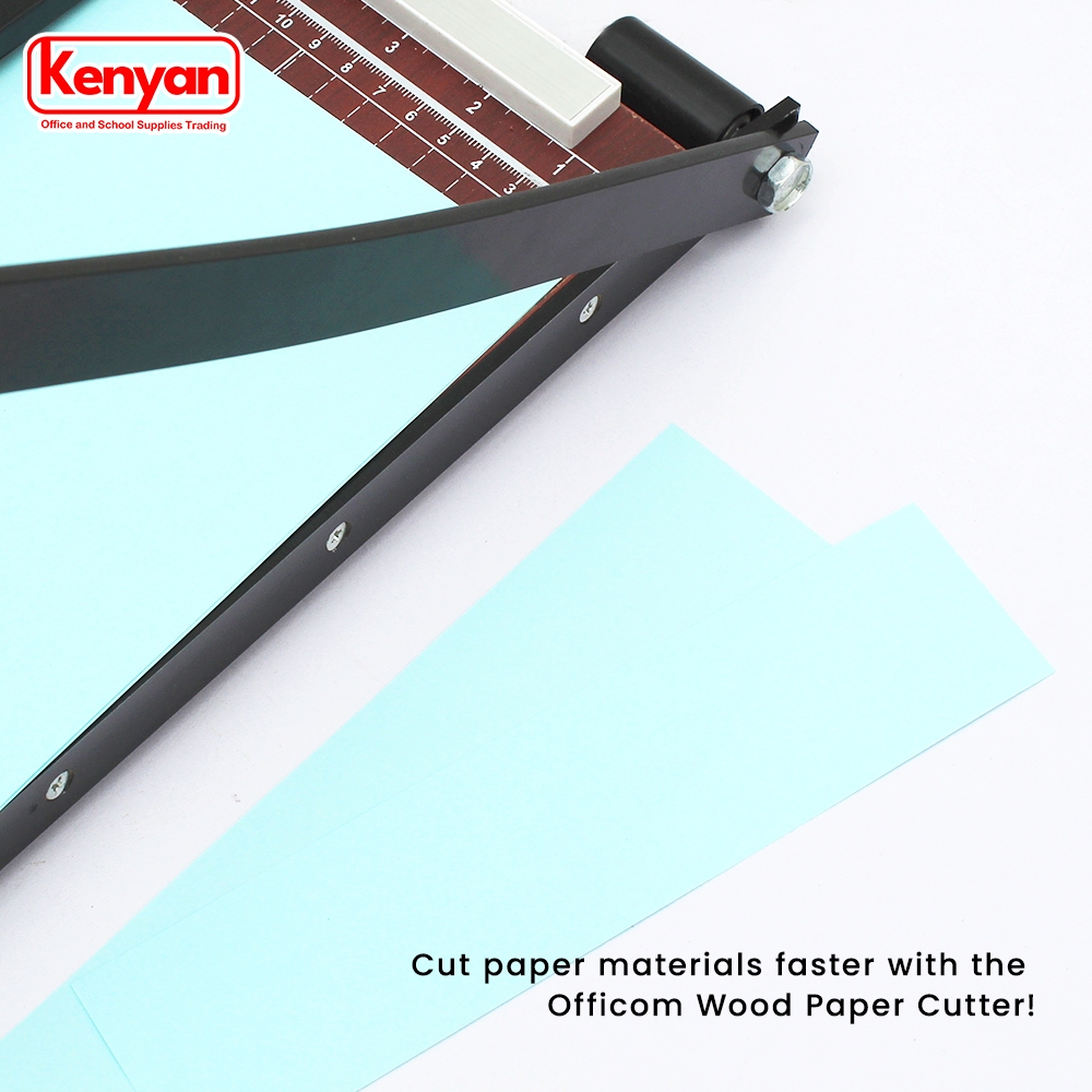 Officom Paper Cutter Wood Base (A4/A3/A5/B4/B5) Size Heavy Duty ...