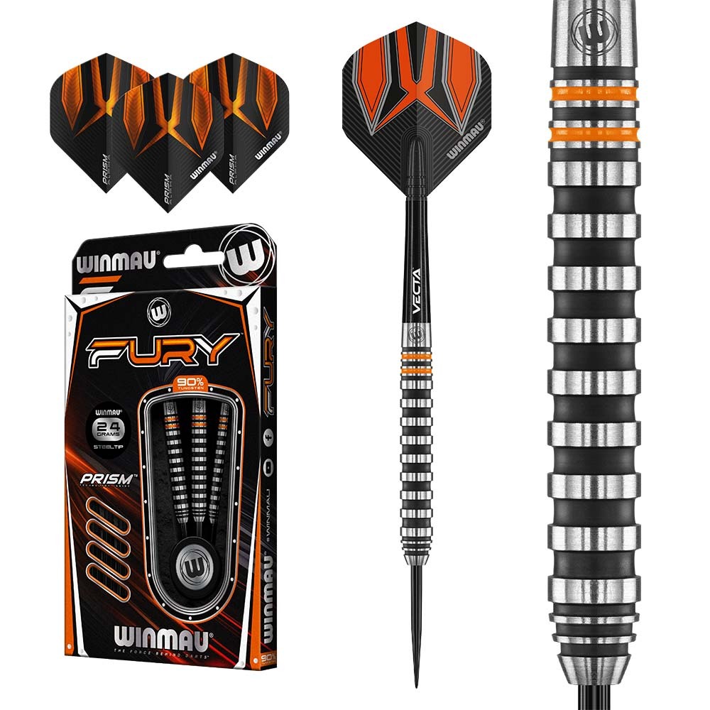 Toby's Sports Winmau Dart Pin Fury 90% Tungsten Steeltip Dartpin 24 ...