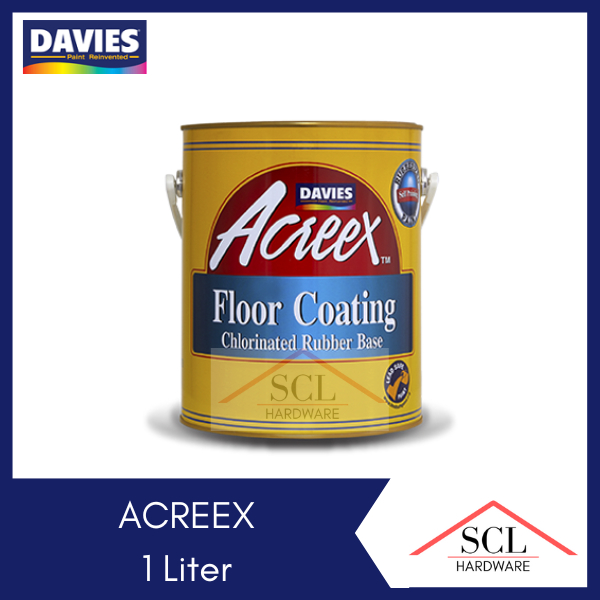 DAVIES Acreex Chlorinated Rubber Solvent Based Floor Coating 1 Liter ...