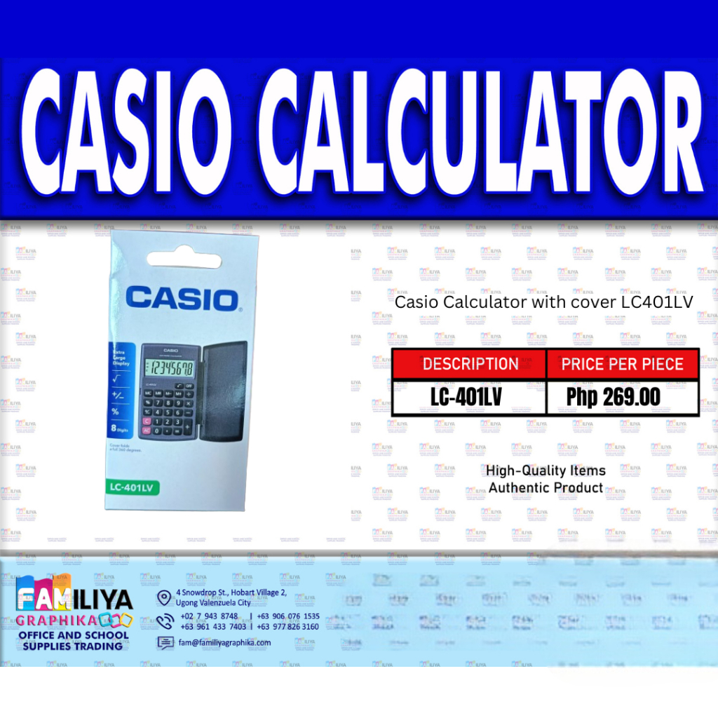 Casio Calculator with cover LC401LV | Shopee Philippines