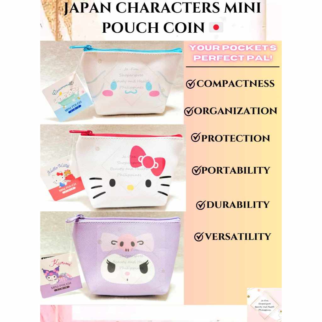 SANRIO Mini Pouch Coin Purse Cute Sanrio Characters Zipper Pouch ...