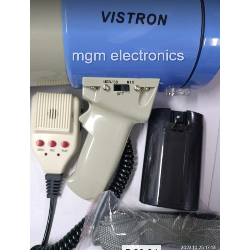 VISTRON MEGAPHONE 50W max., usb sd bluetooth with recording and free 1 ...