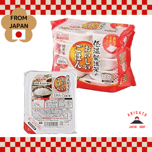 IRIS OHYAMA Packaged Rice 180g x 10 - 100% Japanese Rice, Low ...