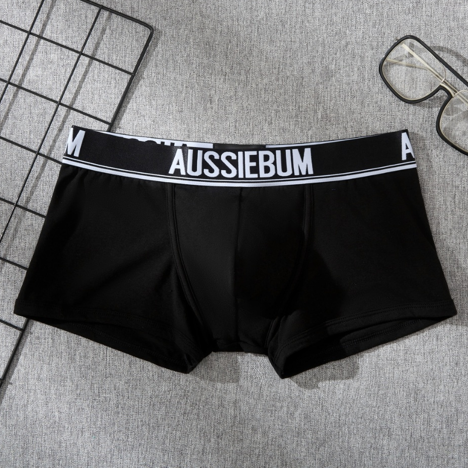 Aussie Bum Men Plain Cotton Boxer Briefs Boxers Man Quality Underwear ...