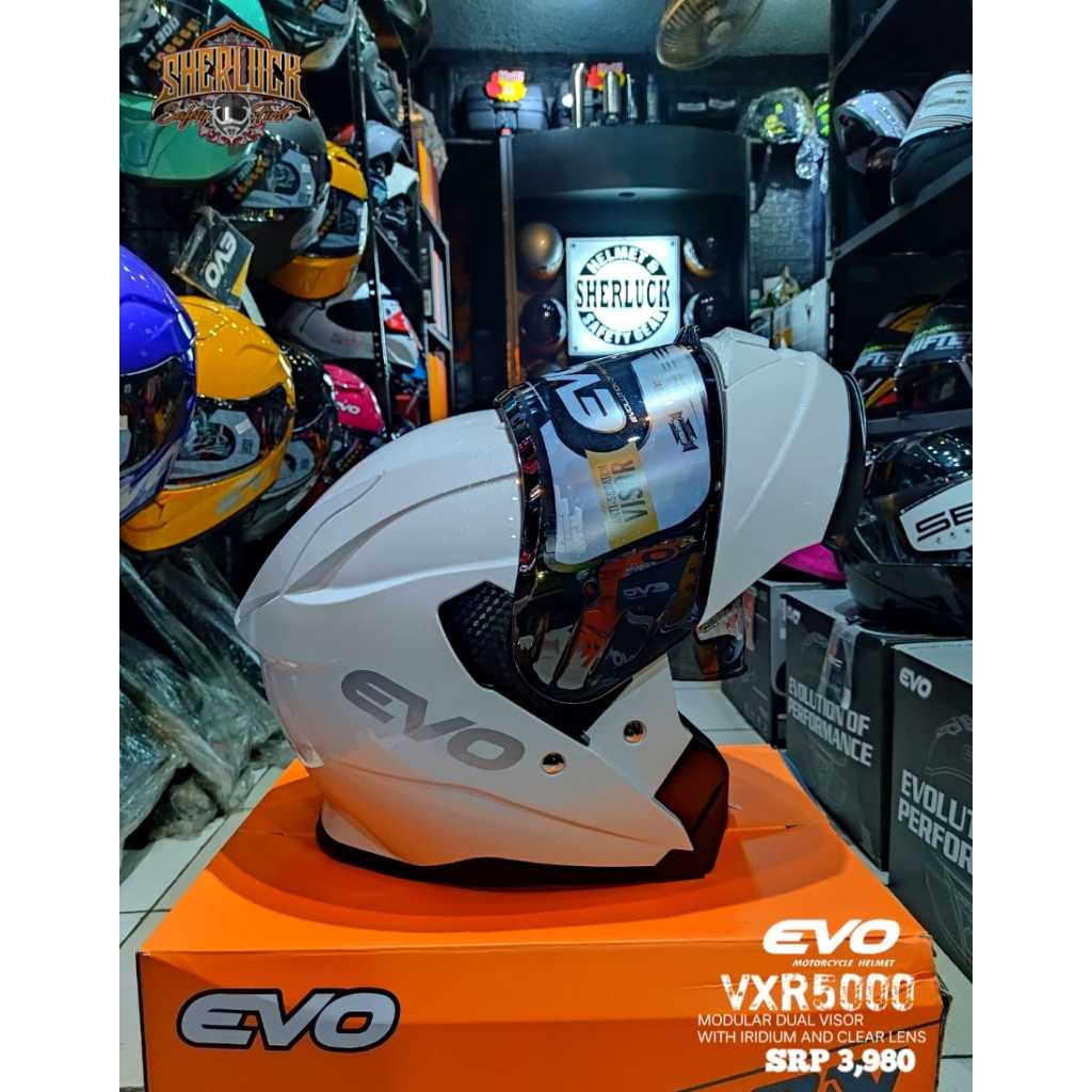 EVO VXR-5000 Dual Visor Helmet Mono Colors | Shopee Philippines