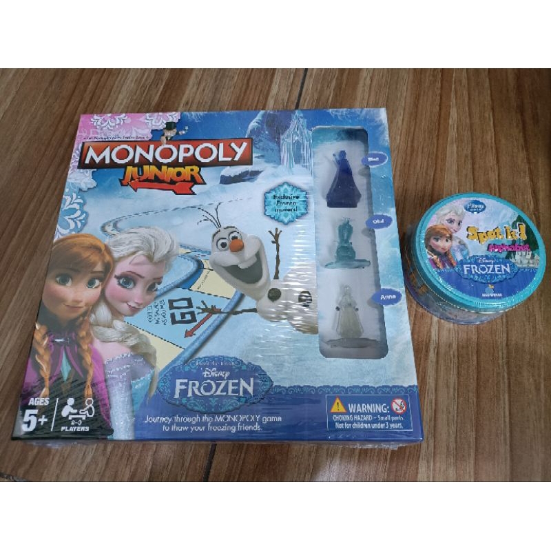 MONOPOLY JUNIOR DISNEY FROZEN+SPOT IT DISNEY FROZEN PUZZLE GAME FOR ...