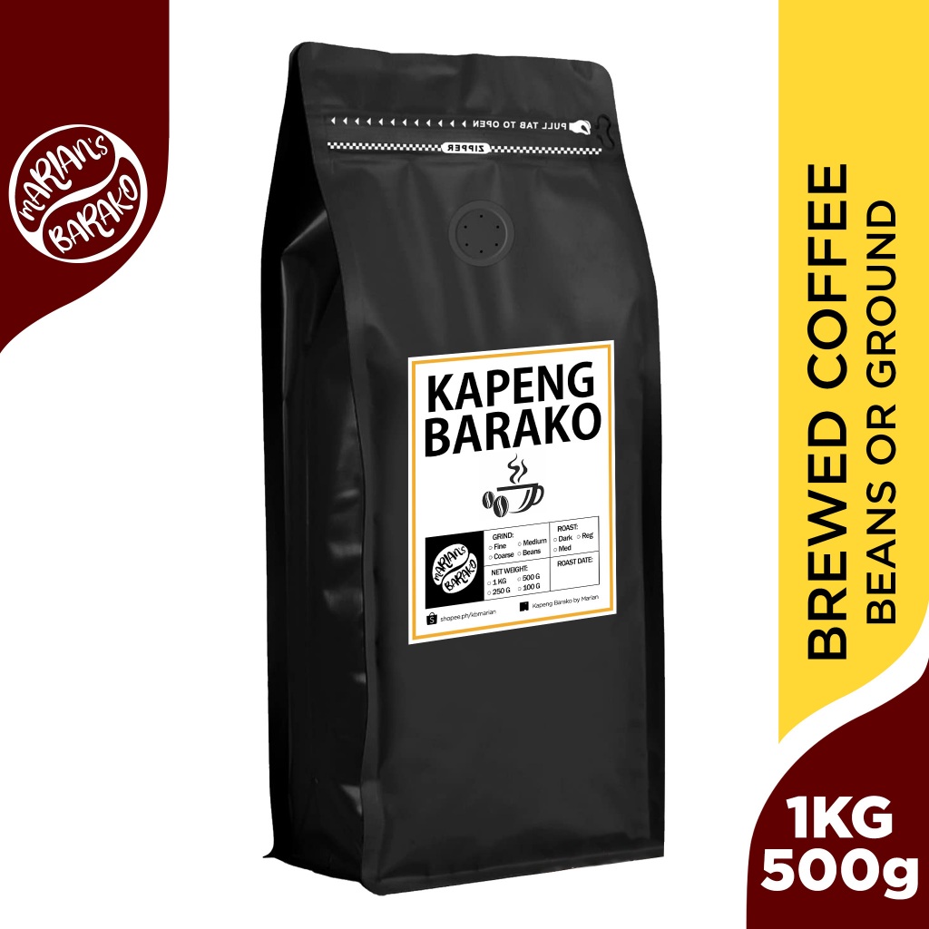 [KBM] Authentic Batangas Kapeng Barako in Resealable Pouch (1KG/500G ...
