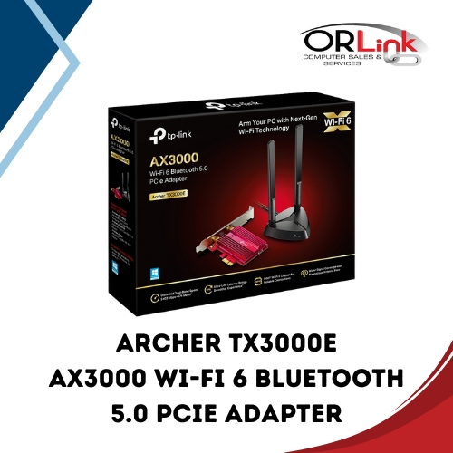 Archer TX3000E New AX3000 Wi-Fi 6 Bluetooth 5.0 PCIe Adapter (0126 ...