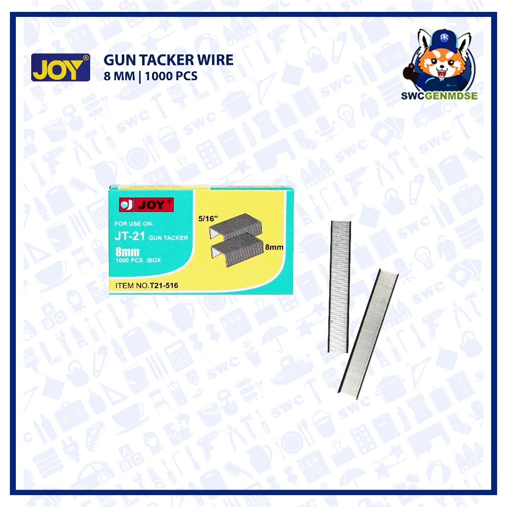 JOY Gun Tacker Wire | T21-516 | 8 MM | 1000 Staples | Shopee Philippines