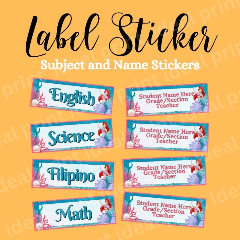 Label stickers - Personalized stickers labels for School- Subject label ...