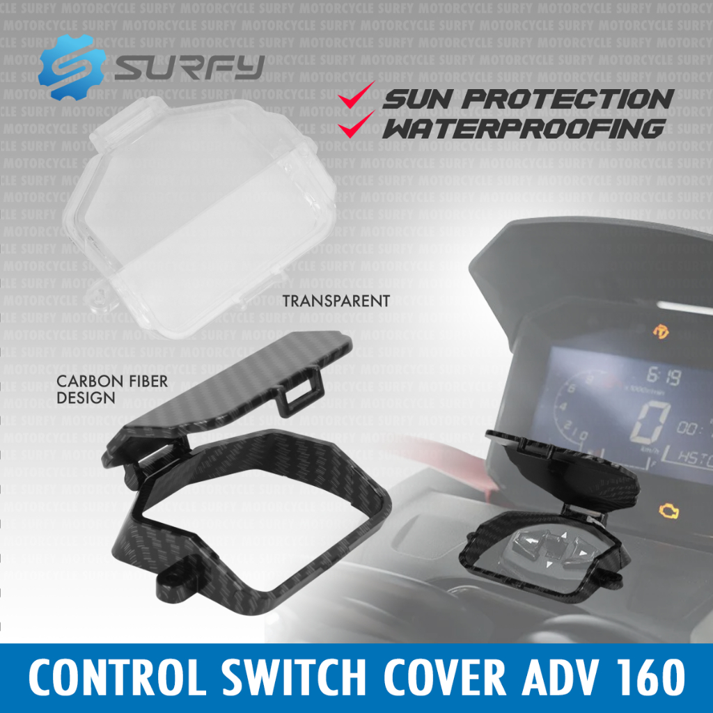 Honda ADV 160 Meter Switch Cover ABS Plastic Carbon Fiber And Clear ...