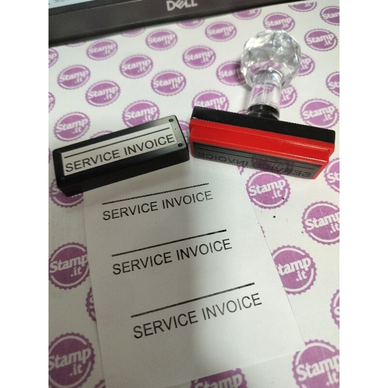 Service Invoice Stamp Strikethrough (thin) Pre-layout 10mm x 48mm ...