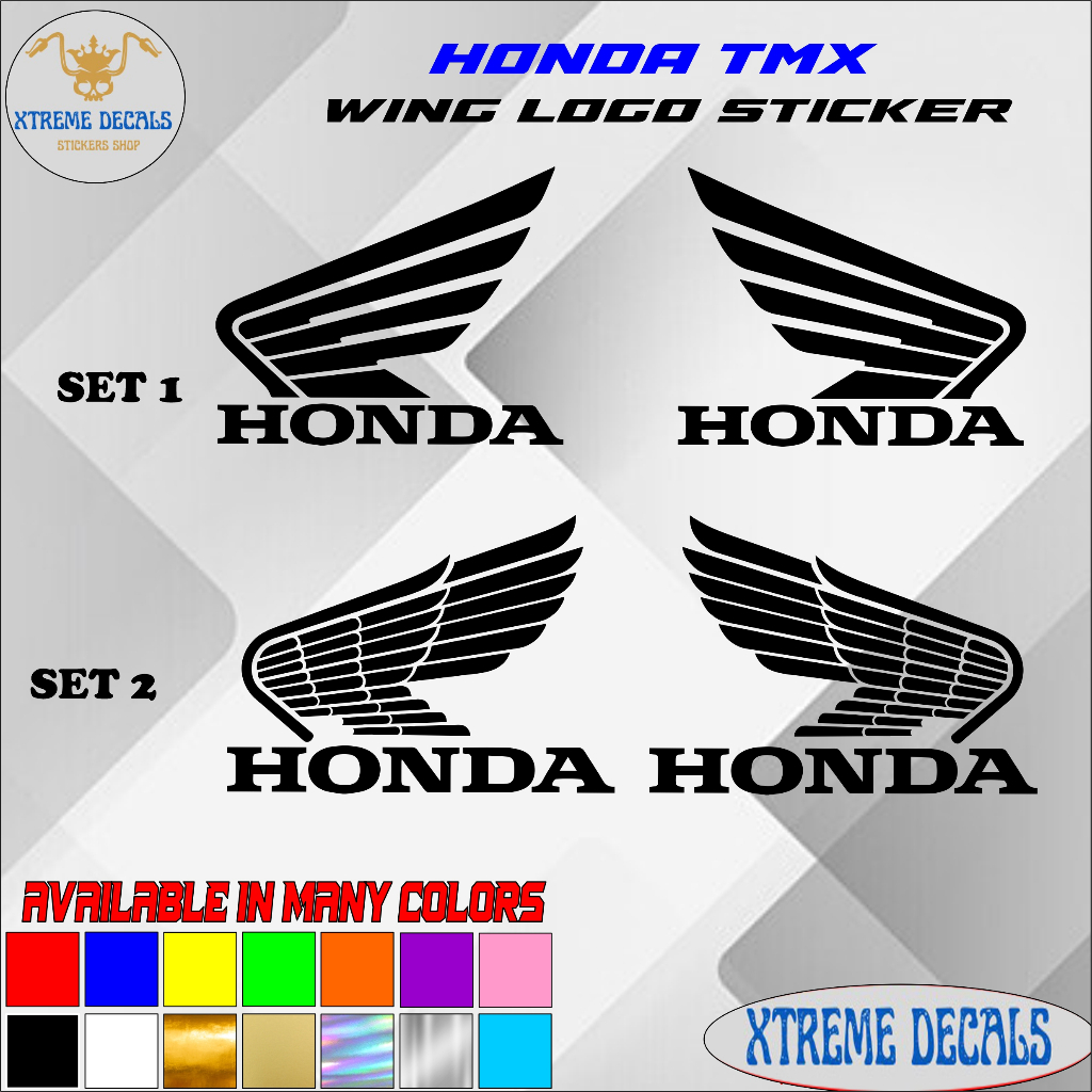 Honda tmx wing logo sticker 1set waterproof | Shopee Philippines