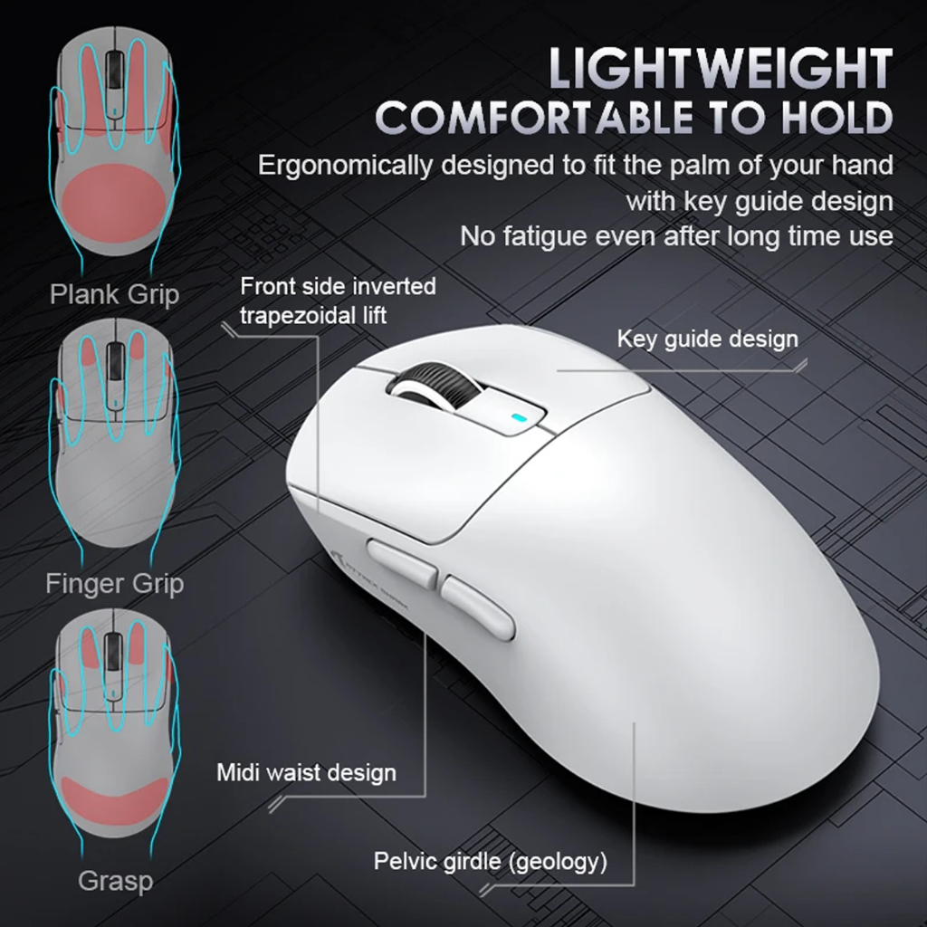 Attack Shark X3 Wireless Gaming Mouse Lightweight Tri-Mode 2.4G USB-C ...