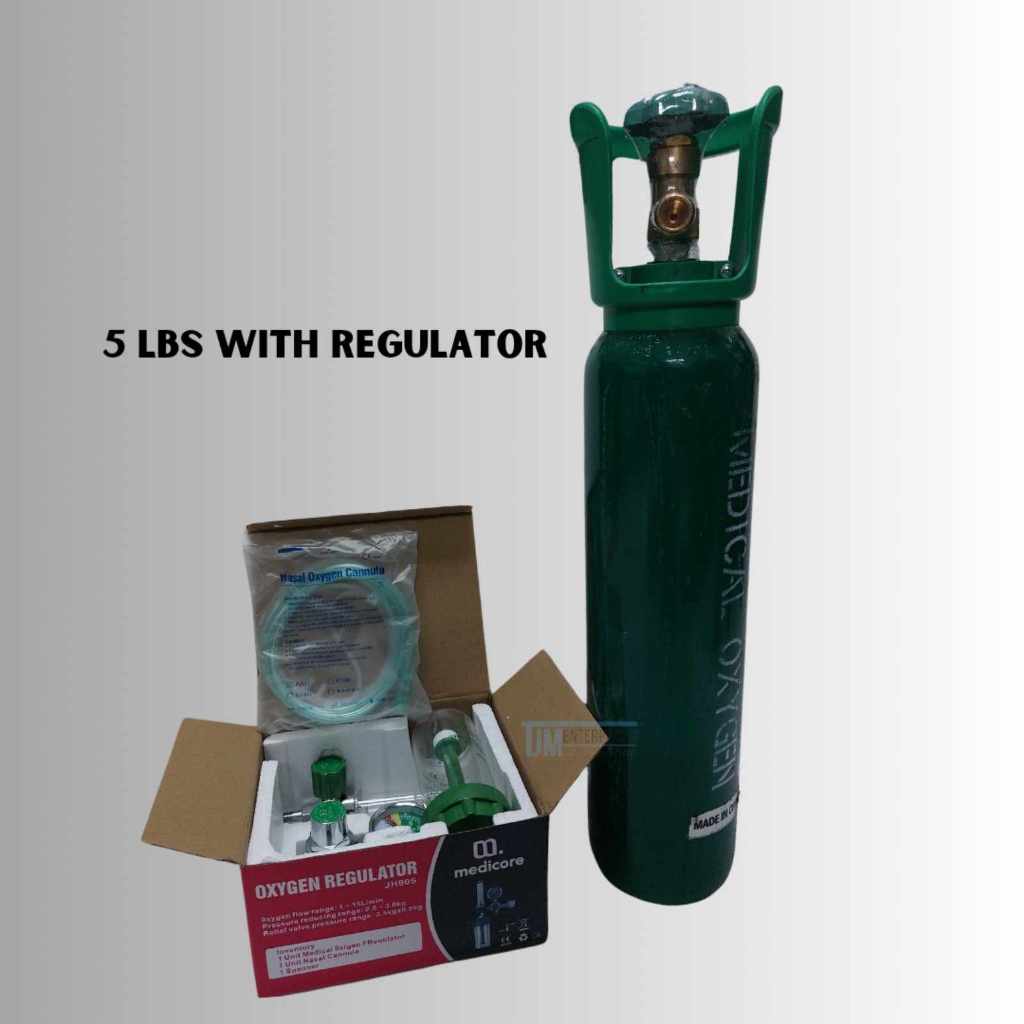 Medical Oxygen Tank 5lbs with Medical Regulator full content Complete ...