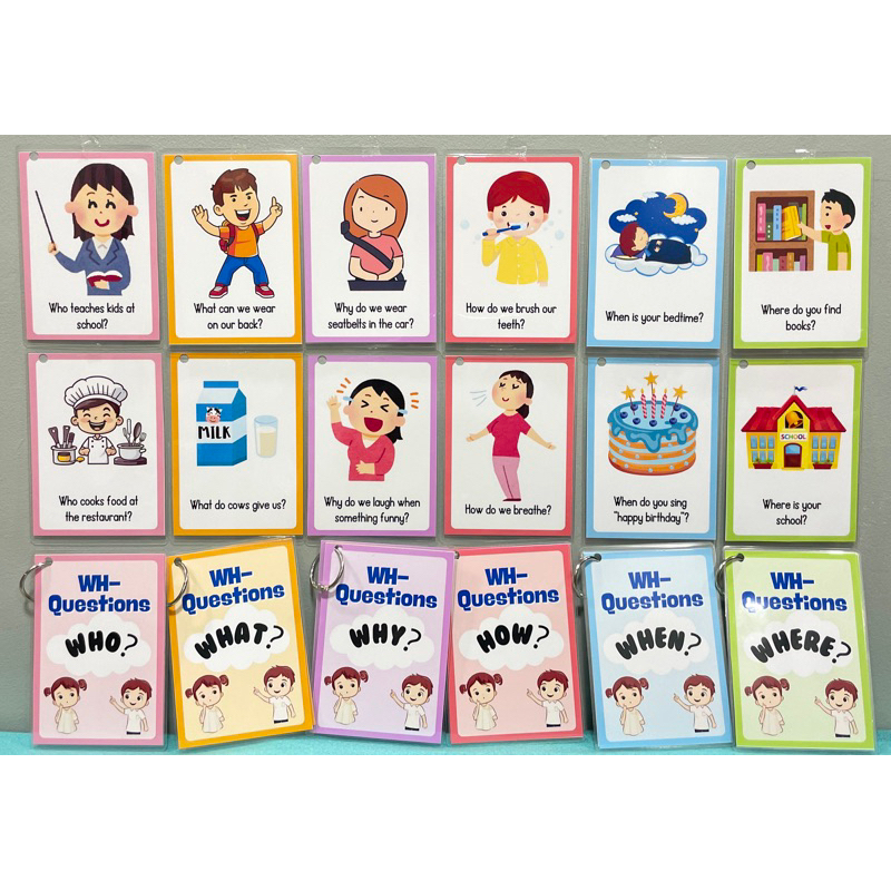 WH and Yes or No Question Speech Therapy flash cards, vocabulary and ...