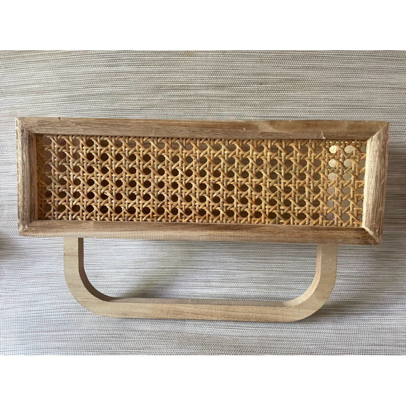 Wood Rattan Floating Shelf with Towel Rack Native Home Decor | Shopee ...