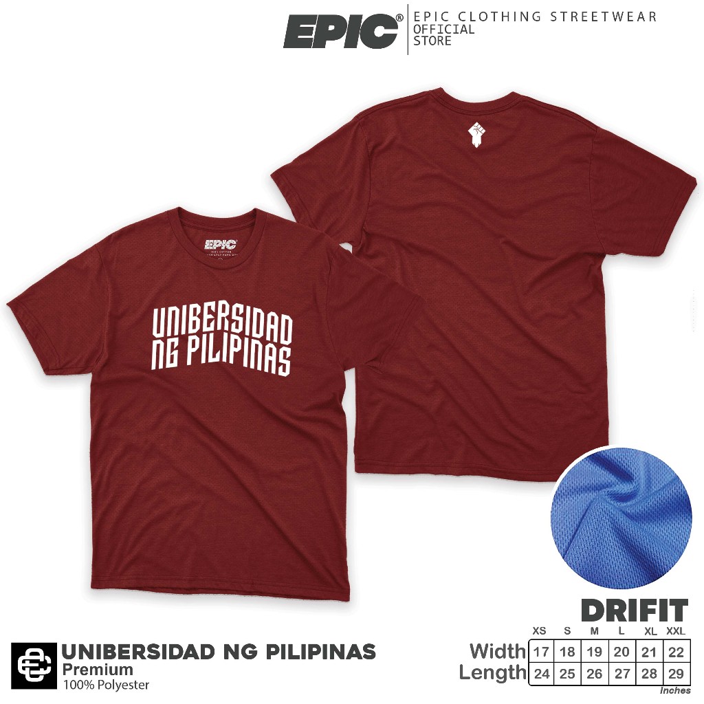 BASIC TEES - UNIBERSIDAD NG PILIPINAS - UP - COTTON AND DRIFIT- Epic CLothing Streetwear ...