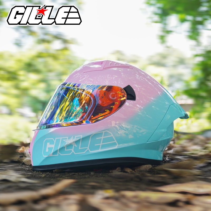 Gille 135 GTS-V1 TWO TONE Full Face Helmet for Motorcycle Dual Visor ...