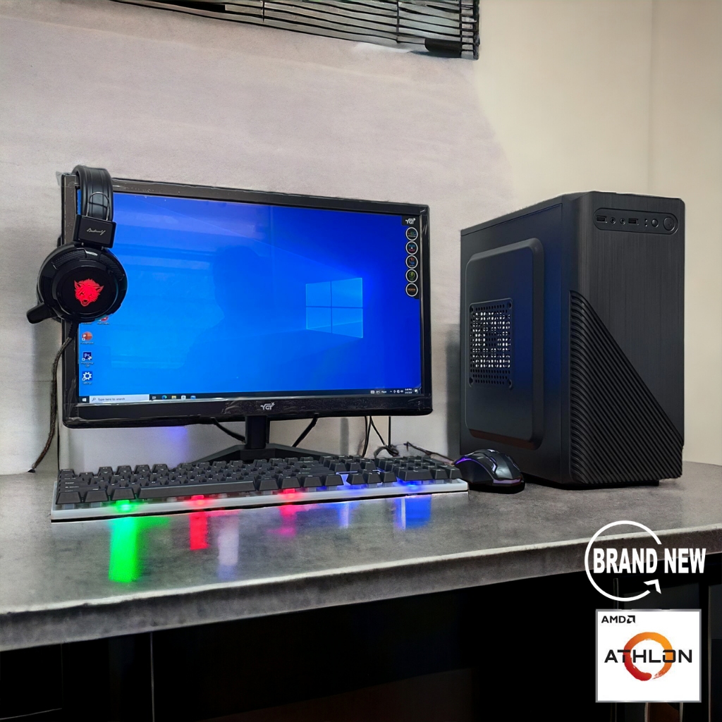 Gaming Set AMD Atlon 3000G Gigabyte A520MK 8GB Ram DDR4 256GB SSD 21.5 ...