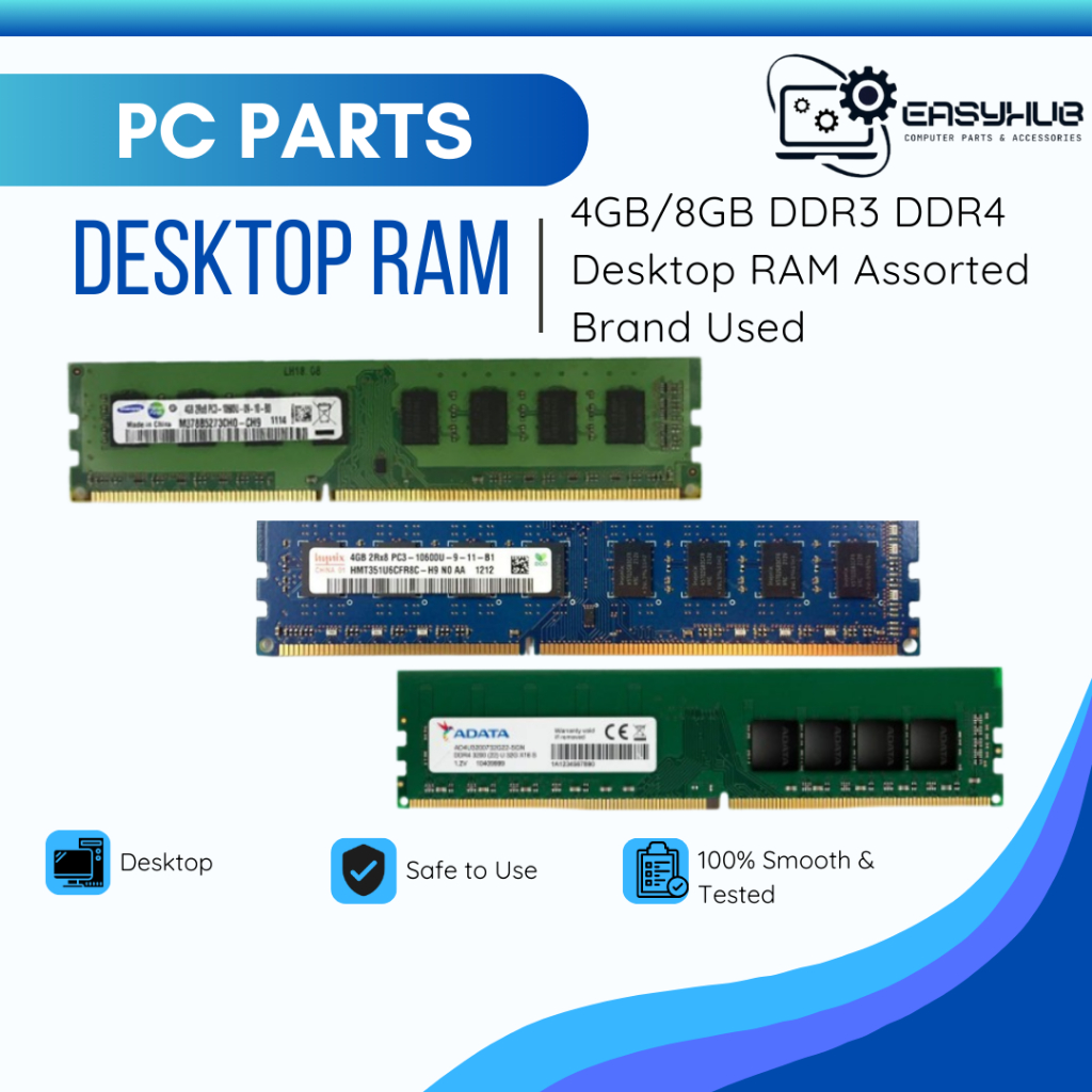 4GB/8GB RAM DDR3 DDR4 Desktop Computer Memory ASSORTED BRAND | Shopee Philippines