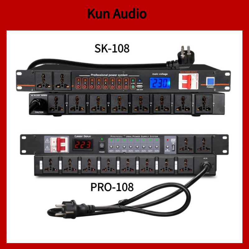 POWER PRO-108 power sequencer professional 10-way switch sequence controller stage conference ...