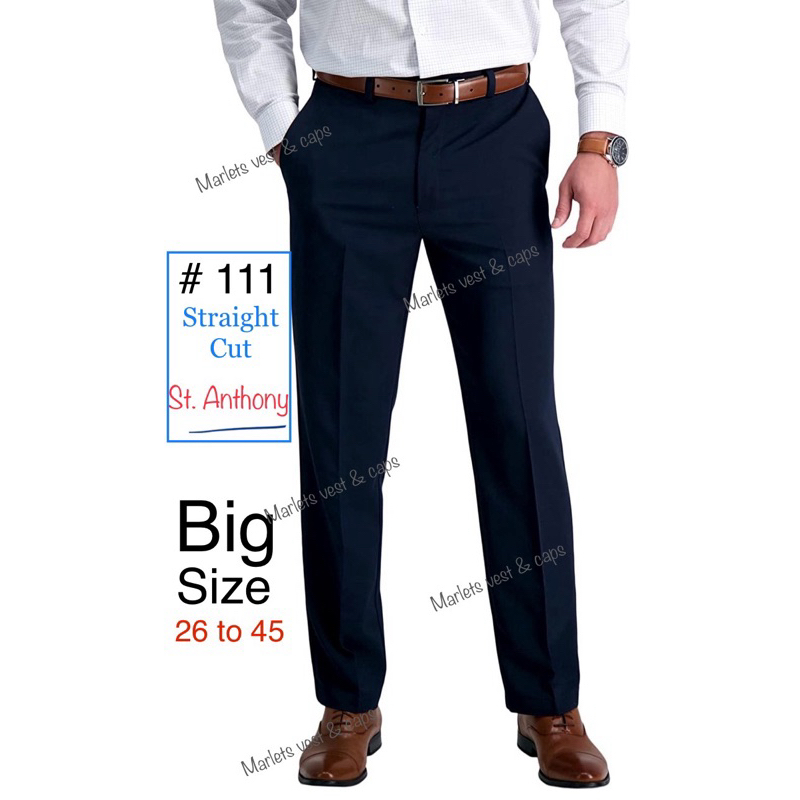 St.Anthony slacks for Men straight cut, Regular fit Big plus sizes #111 ...