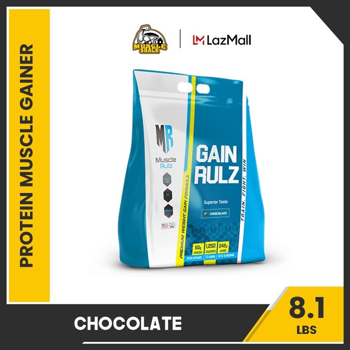 Muscle Rulz Gain Rulz Premium Weight Gainer Protein Formula - 8.1lbs ...