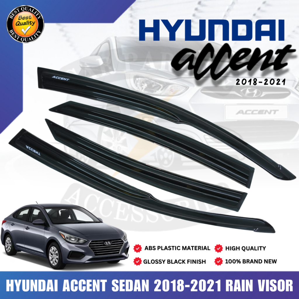 CPA RAIN VISOR For HYUNDAI ACCENT SEDAN 2018 2019 2020 2021 (7540 ...