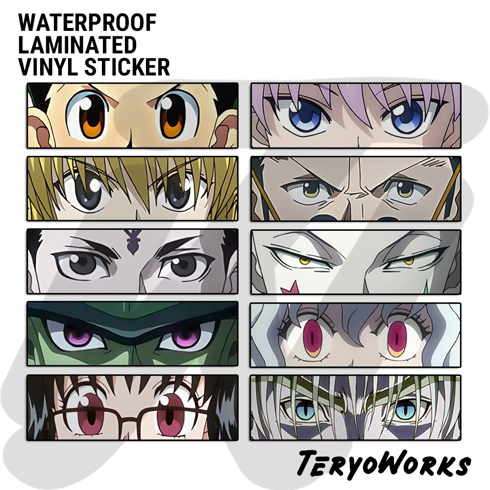 Hunter x Hunter Eye Slap Sticker – Anime Vinyl Decal for Laptop, Phone ...