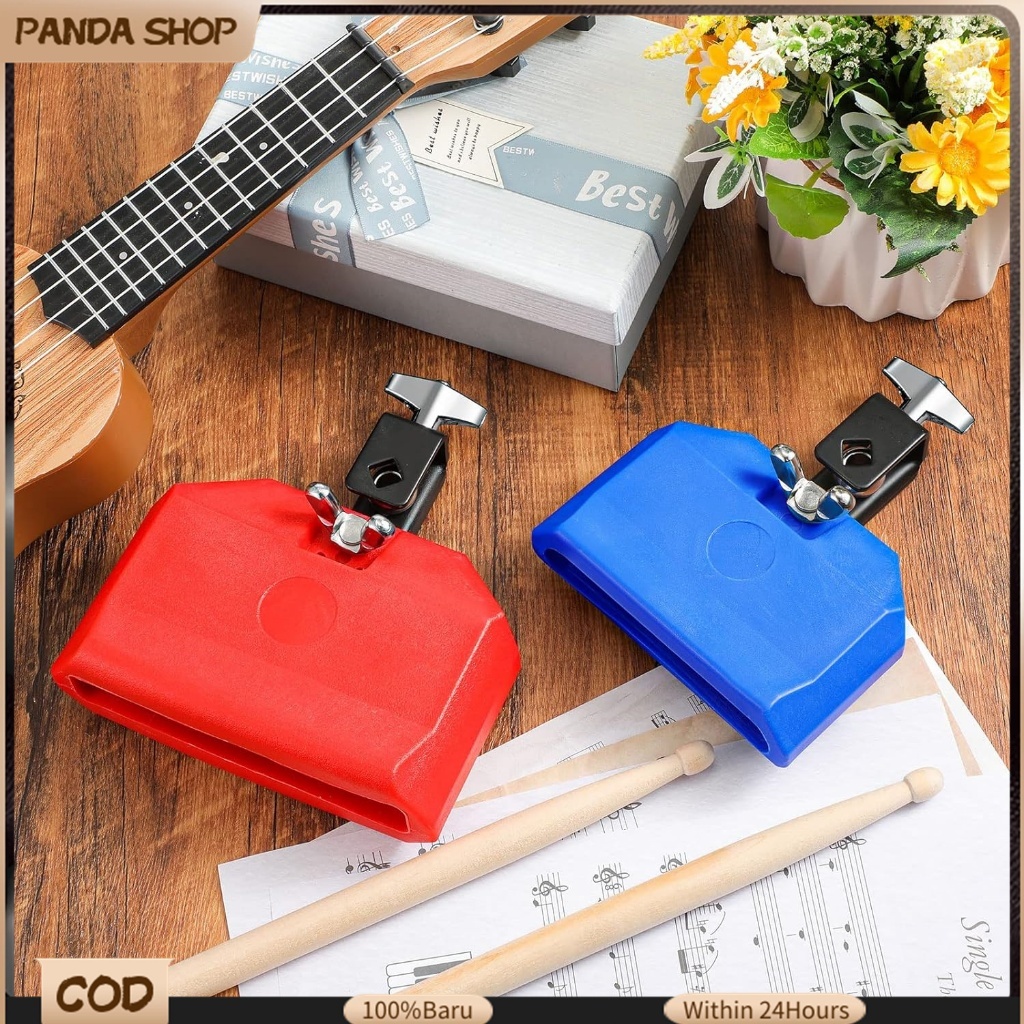 5/6inch Plastic Musical Percussion Block Jam Drum Block Blue Red Drum ...