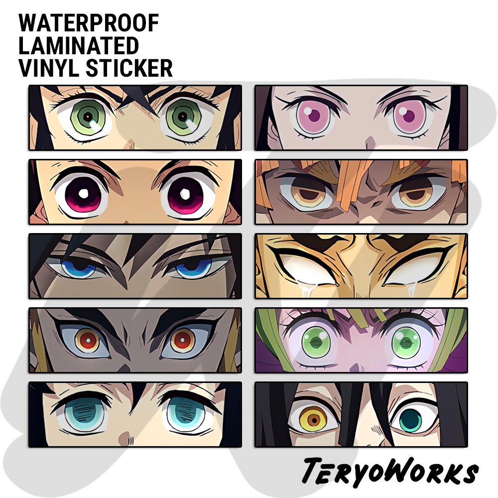 TeryoWorks: Demon Slayer - Anime (Eye Slap Sticker) | Shopee Philippines