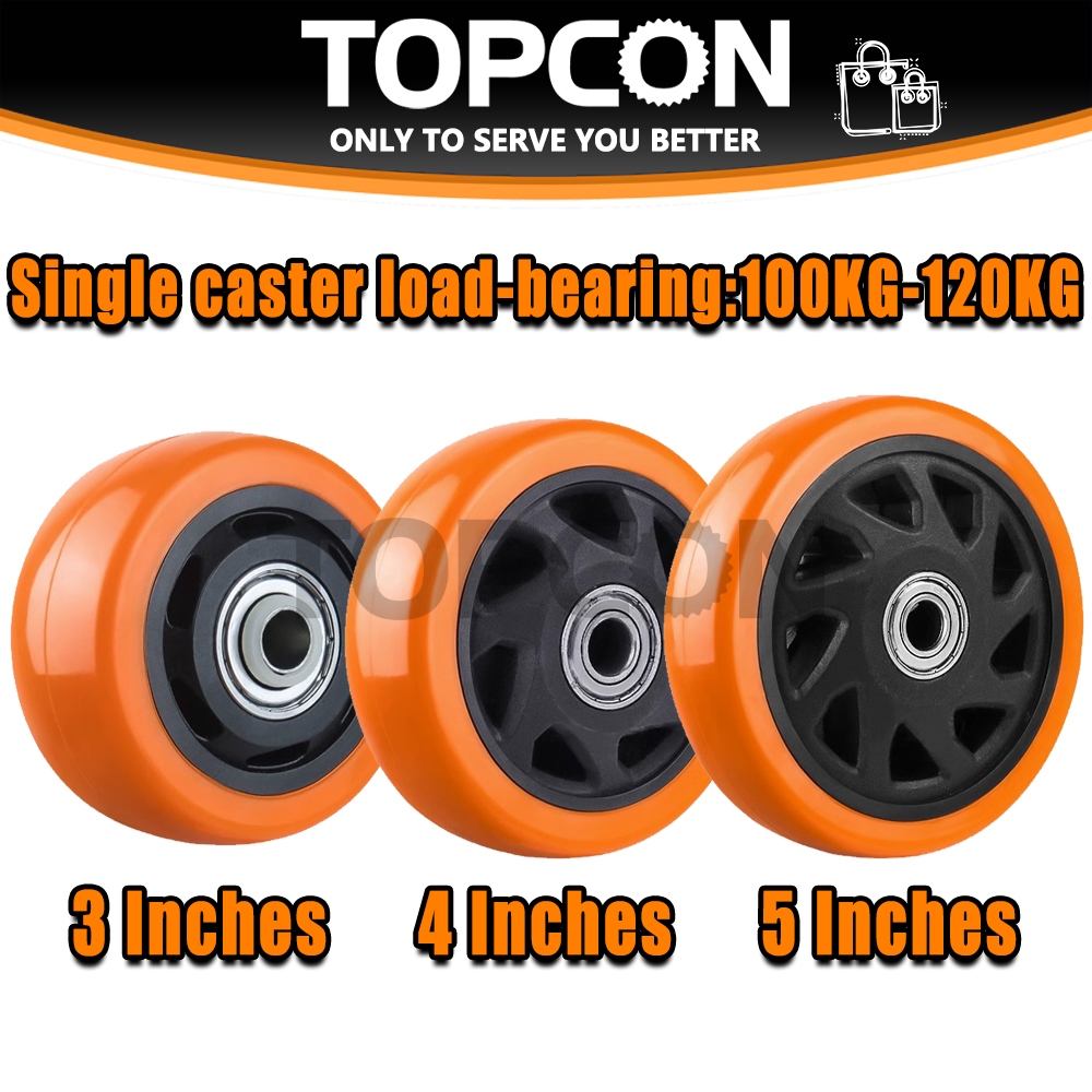 Caster Heavy Duty Pu Wheel (No Steel Frame, 1 Piece Pu Material, 3/4/5 ...