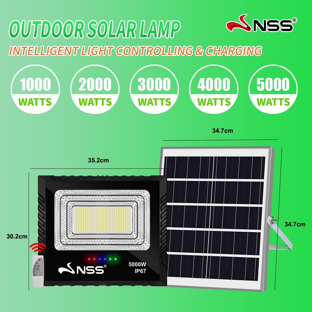 NSS 1000W-5000W Solar Light Outdoor Waterproof LED Light Flood Light ...