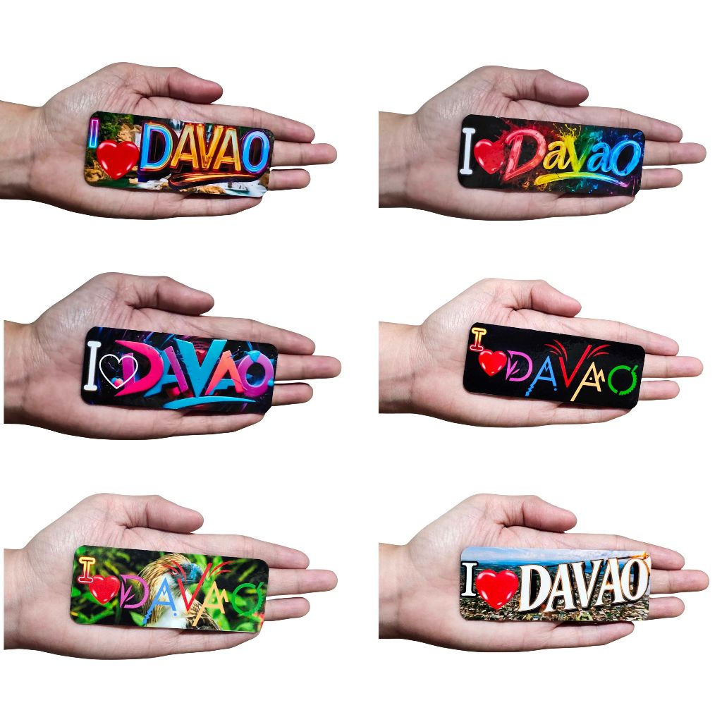 I LOVE DAVAO RUBBER REF MAGNET SOUVINER RECTANGLE DESIGNS | Shopee ...
