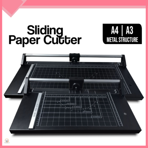 QUAFF Sliding Cutter Heavy Duty For Vinyl | Cardboard | Paper (A4 & A3 ...