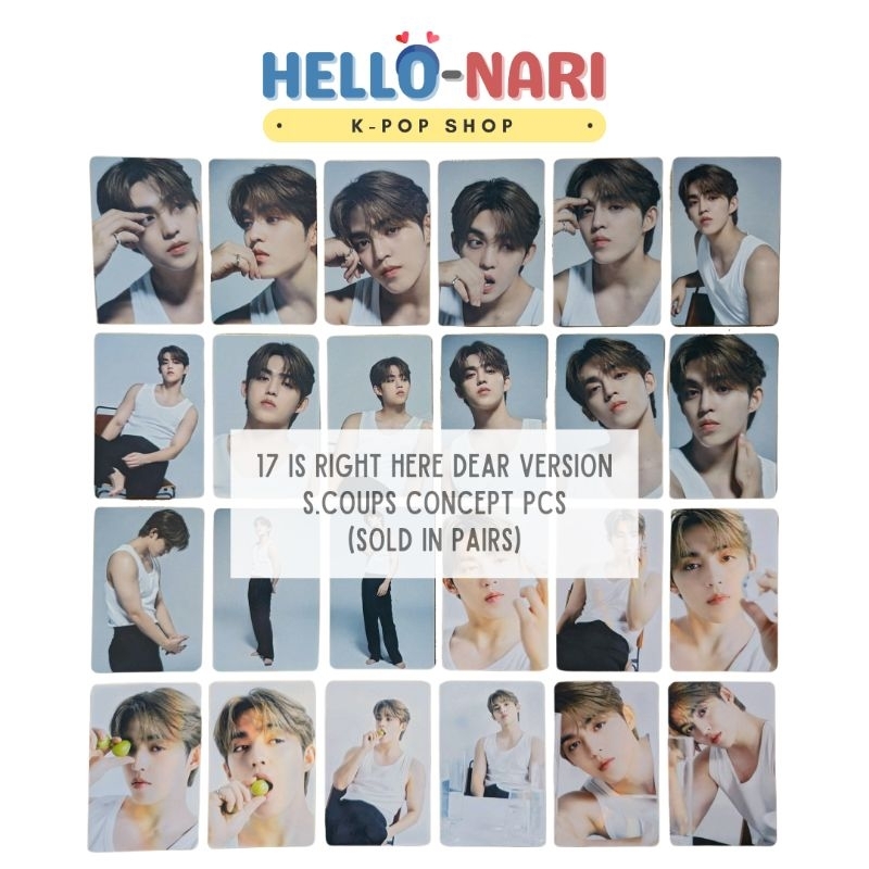 [S.COUPS] SEVENTEEN 17 IS RIGHT HERE Dear Version Concept Photocards (Sold in pairs) | Shopee ...