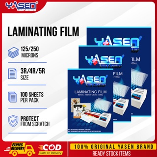 Yasen Laminating Film 3R || 4R || 5R Size 125 / 250 Microns (100 Sheets) | Shopee Philippines