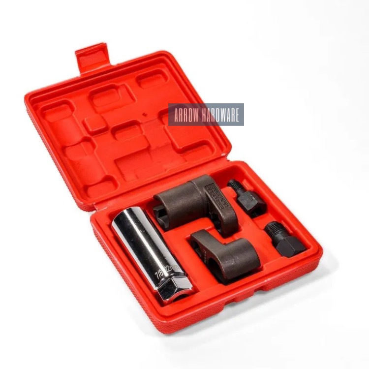 5pcs Set O2 Oxygen Sensor Socket Thread Chaser Install Offset Wrench
