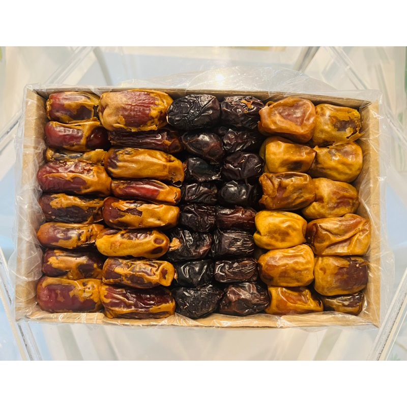 3 Varieties of Dates fruit 1 kilo box imported from saudi | Shopee ...