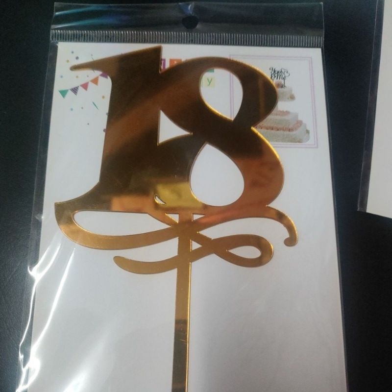 Happy 18th Cake Topper / 18th Birthday Cake Topper / 18th Acrylic Ccake ...