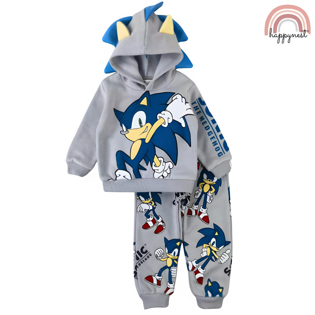 Happynest Sonic Hedgehog Sega Hoodie Tracksuit Jogger Set Cute Terno ...
