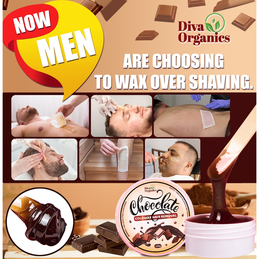 Diva Organics Chocolate Wax Hair Removal Brazilian Underarm, Legs Cold ...
