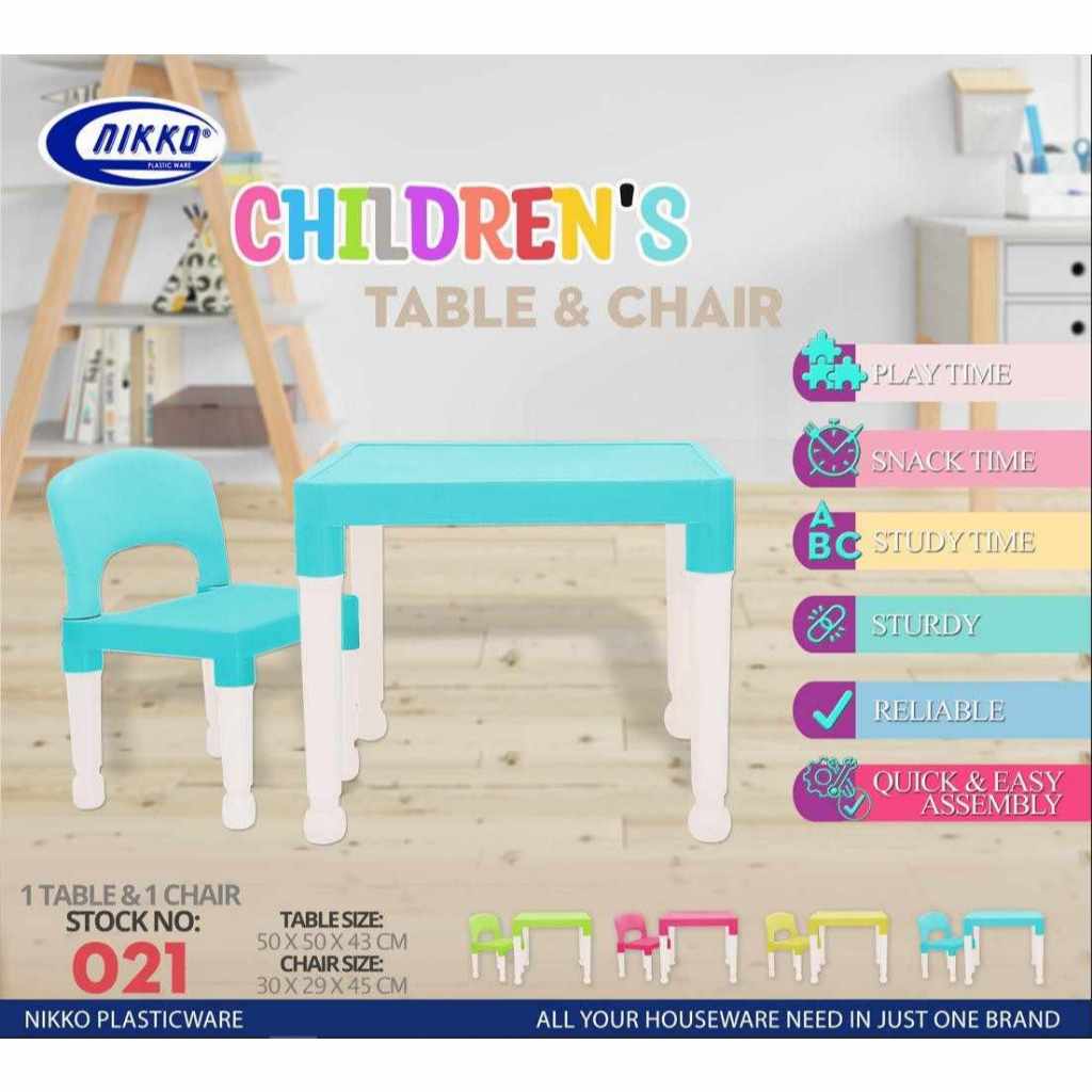 Kiddie Table with Chair/Children's Table/Study Table (NIKKO #021 ...