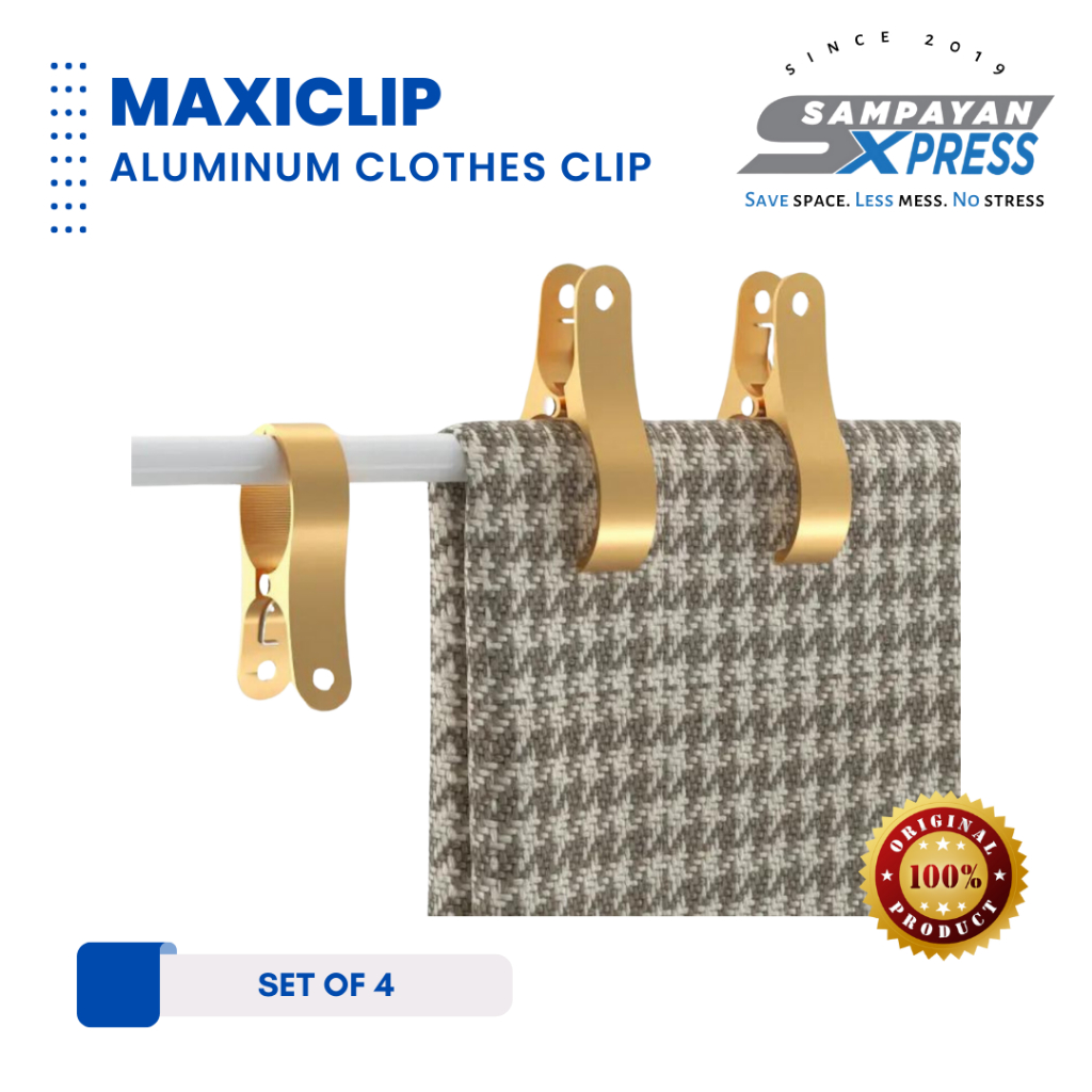 MaxiClip Aluminum Clothes Clip (Set of 4) | Shopee Philippines