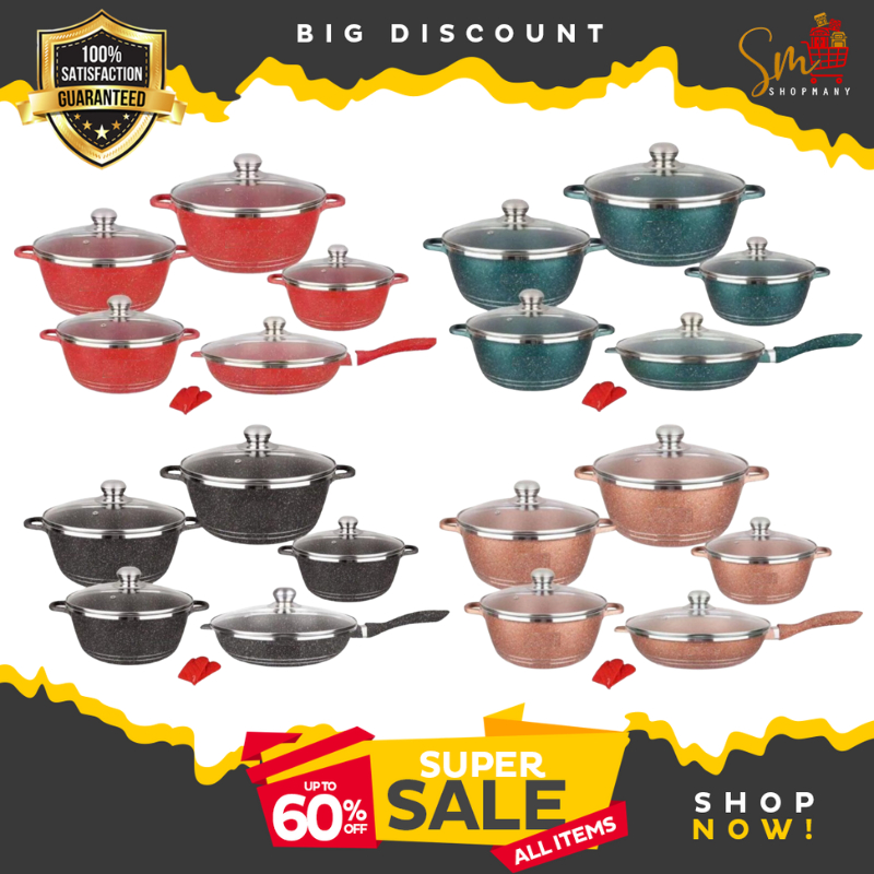 Shopmany Original Premium Italy Granite Aluminum Non Stick Casserole ...