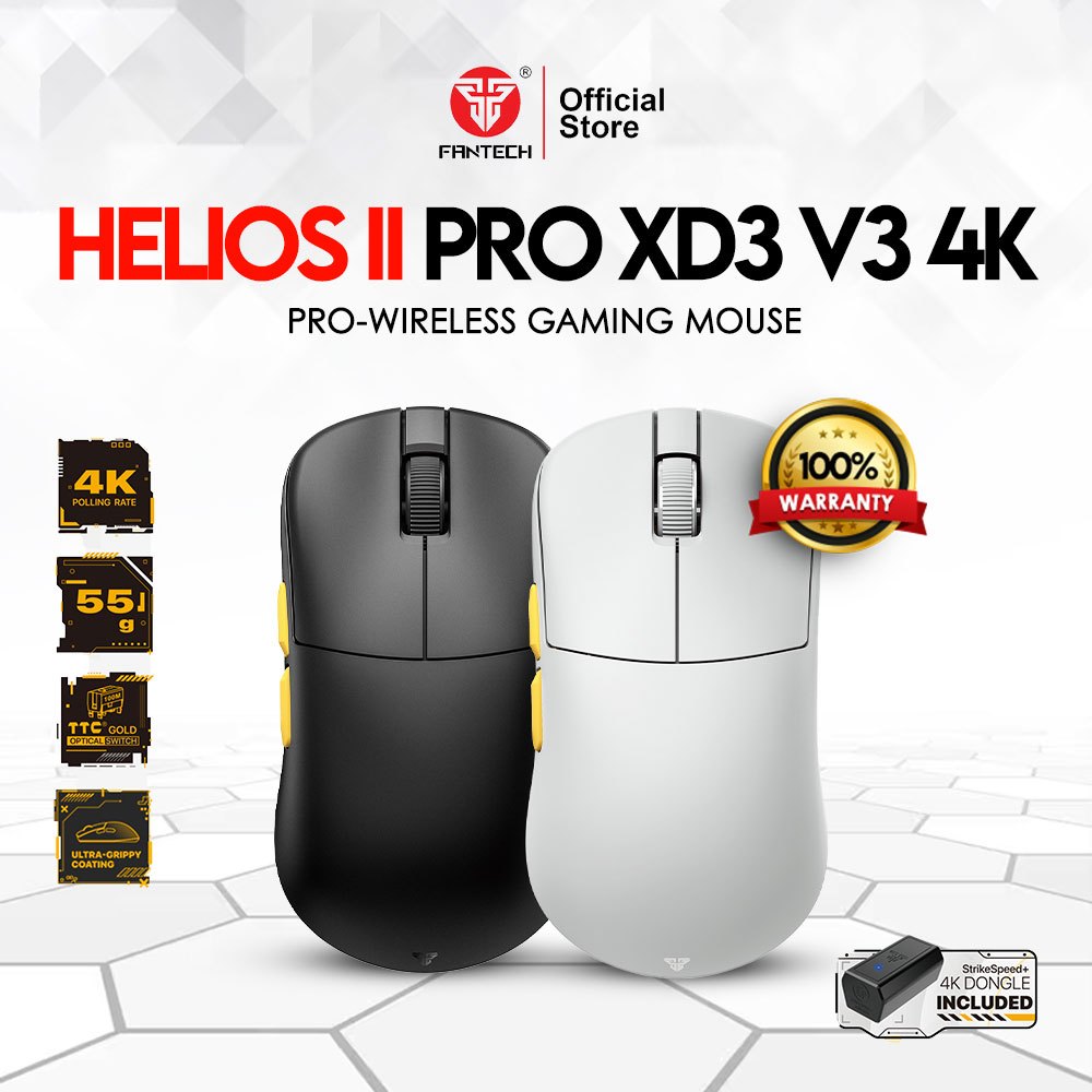 Fantech XD3V3 4K Helios II Pro Wireless Gaming Mouse Tri-mode ...